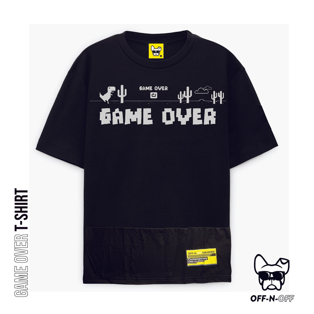 GAME OVER TEE WITH REFLECTIVE PRINT AND MESH PANEL – OFF N OFF OFFICIAL ...